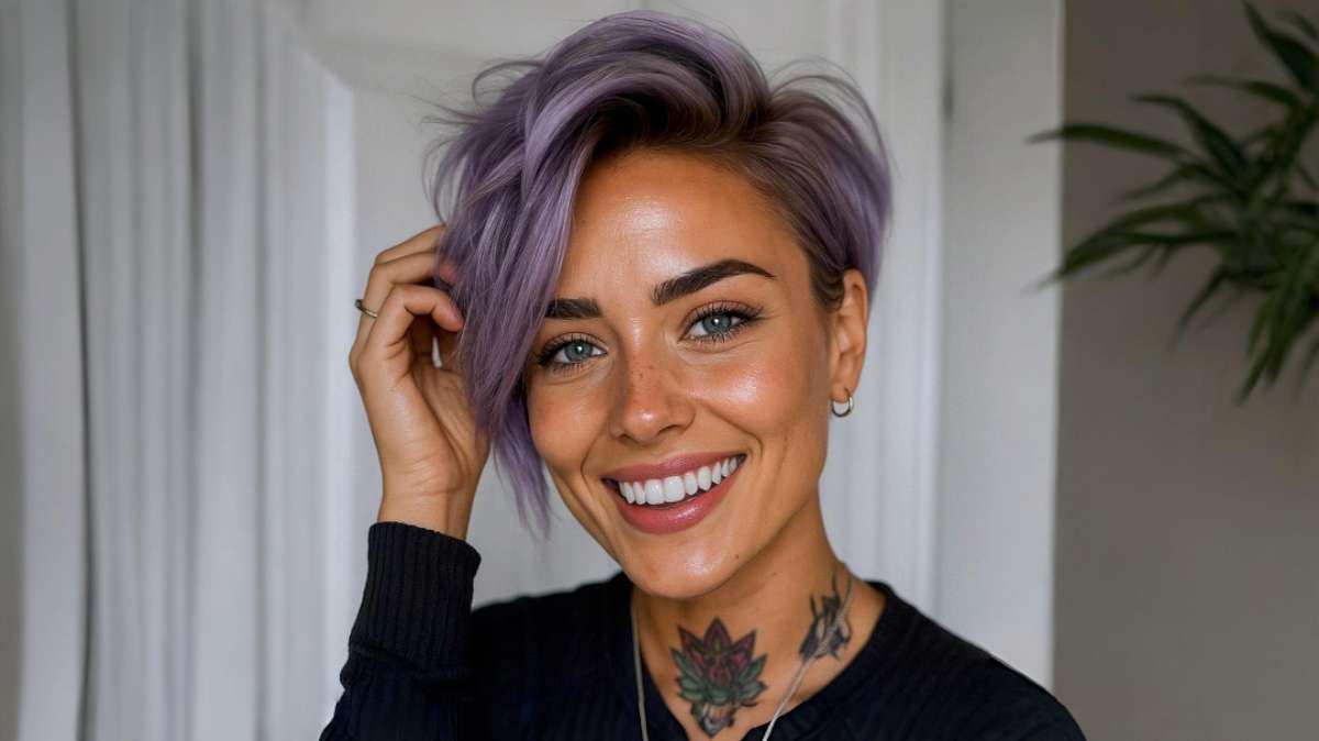 Bold & Elegant: The Ultimate Lavender Pixie Cut Transformation - Likeeed