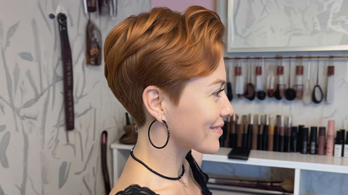 Radiant Copper Pixie with Soft Side Flow - Likeeed